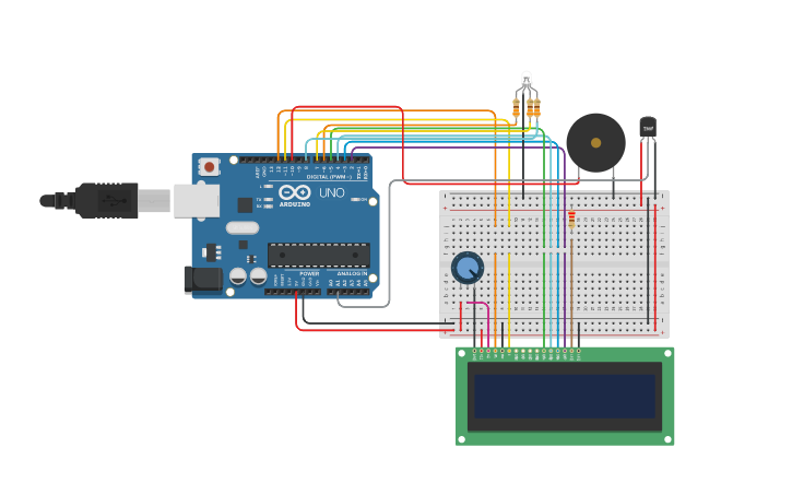 Circuit Design Smart Weather Monitoring System Tinkercad