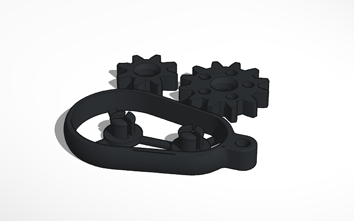 3D design Gear Key Chain 12AB - Tinkercad