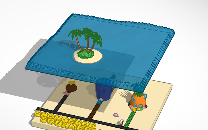 3D design The Bikini Bottom - Tinkercad