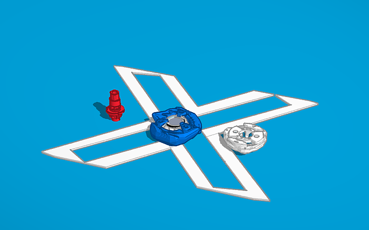 3D design Beyblade x Shark Edge blue - Tinkercad