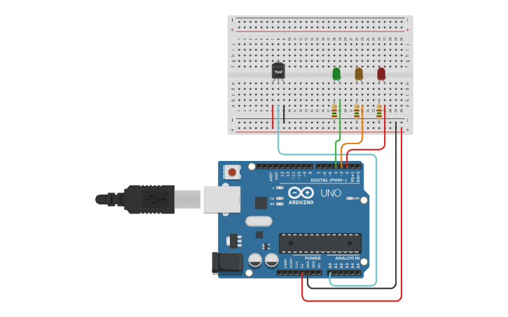 Circuit design TMP - Tinkercad