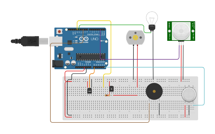 Circuit design Smart Home | Tinkercad