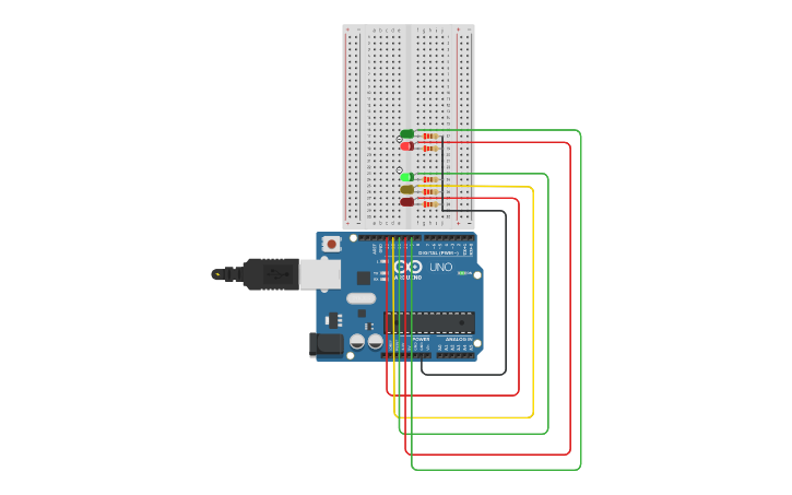 Circuit design SEMÁFORO DE VEÍCULOS E PEDESTRES + Wesley Silva Pereira ...