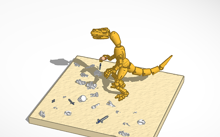 3D design T-Rex Model - Tinkercad