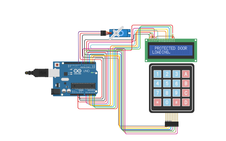 Circuit design Digital Security Lock - Tinkercad