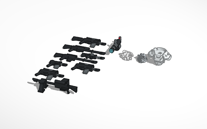 3D design Lego guns - Tinkercad