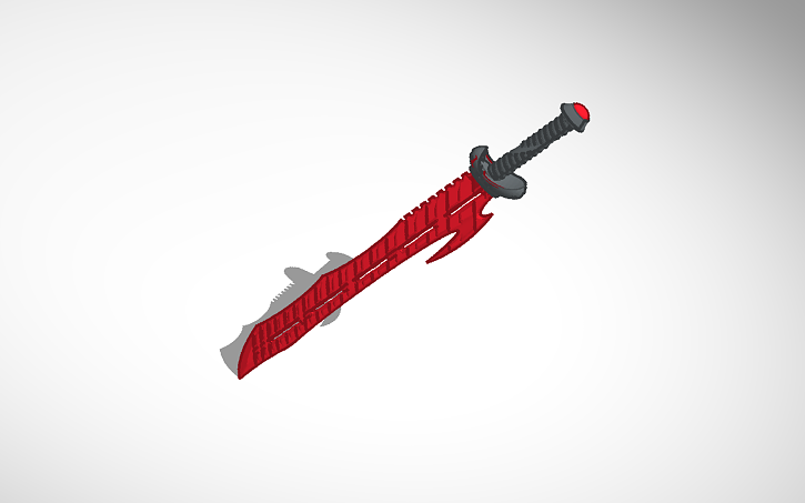 3D design Sci-fi Sword - A Sakarin Blood Scimitar - Tinkercad
