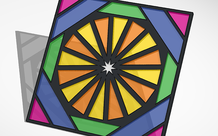 3D design STAINED GLASS - Tinkercad