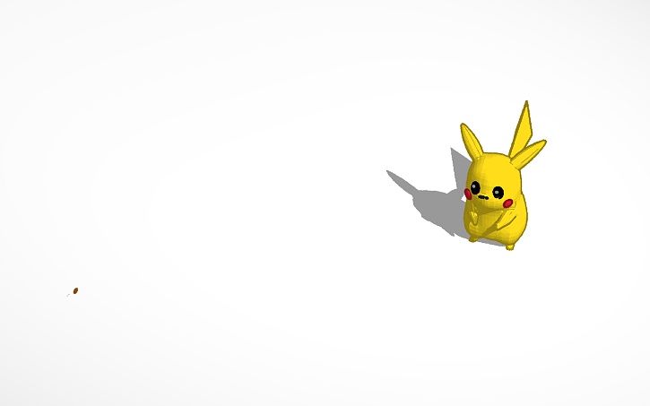 3D design pikachu - Tinkercad