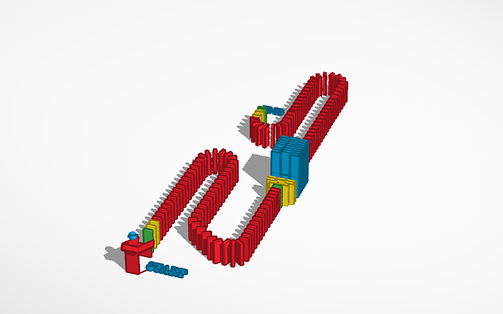 3D design Domino - Sim Lab - Tinkercad