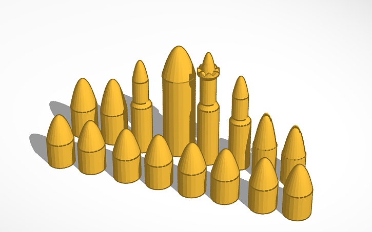 3D design Cameron's bullets - Tinkercad