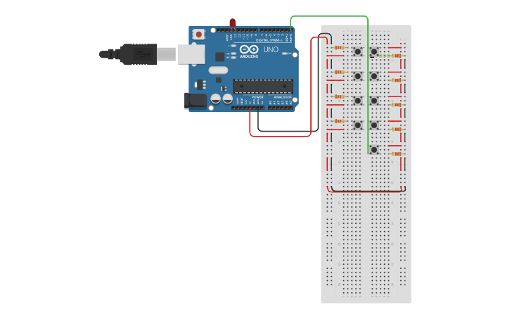 Circuit design 3 lampadas led | Tinkercad