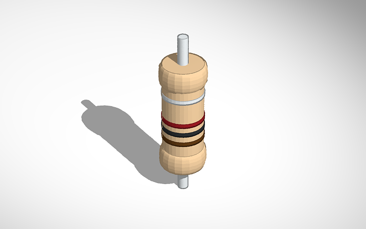 3D design Stubby 0.25 Watt Resistor - Tinkercad