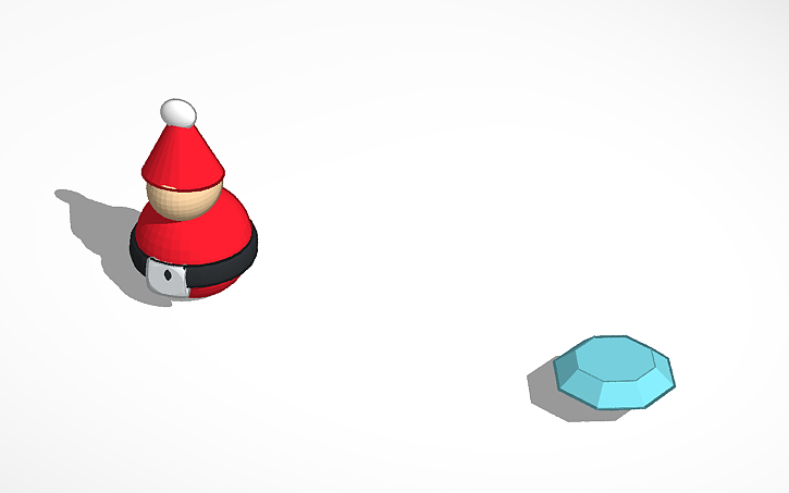3D design santa claus decoration - Tinkercad