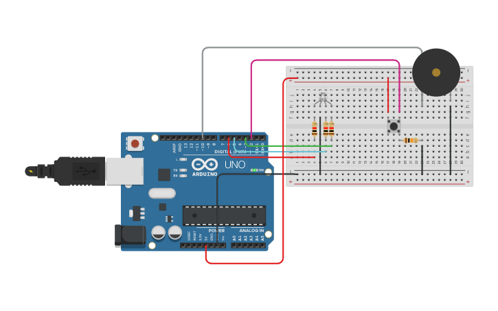 Circuit design desafio 5 - medio - Tinkercad