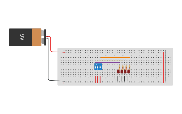 Circuit Design Accensione Di Led Con Switch Tinkercad