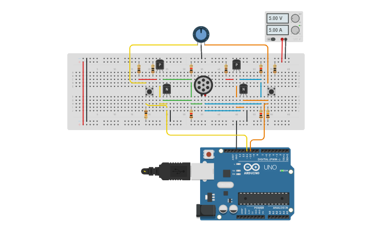 Circuit design Bipolar H-bridge circuit (arduino) v2.0 | Tinkercad