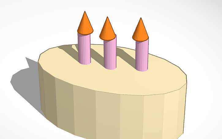 3D design Birthday Cake | Tinkercad