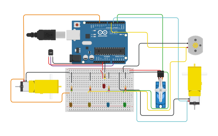 Circuit design engine room - Tinkercad
