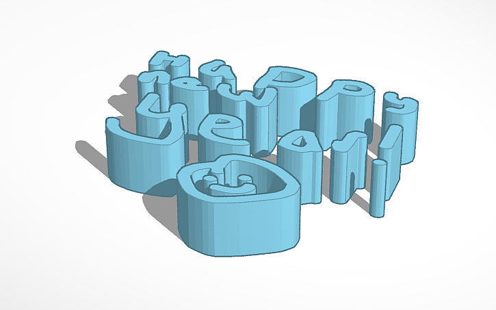 3D design happy new year everyone! - Tinkercad