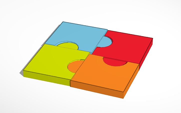3D design puzzle - Tinkercad