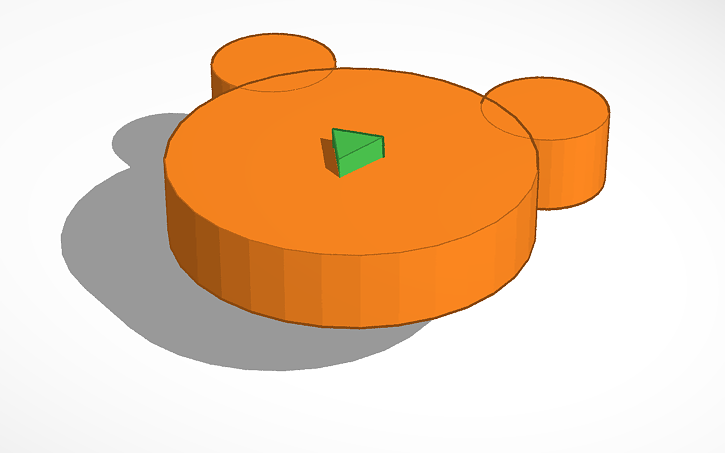 3D design Lesson: Teddy #button result - Tinkercad