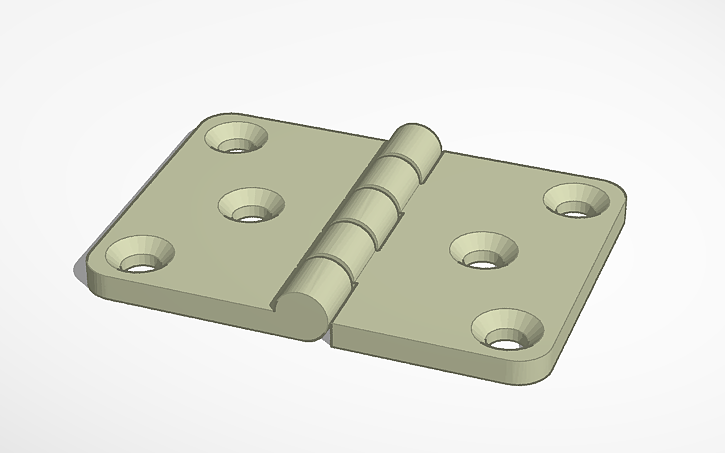 3D design Hinge STL Learn To Modify - Tinkercad