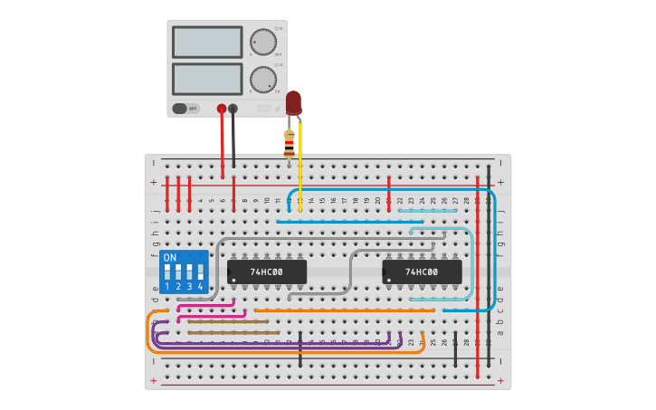 Circuit design Using NAND Gate - Tinkercad