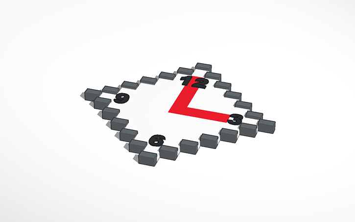 3D design clock - Tinkercad
