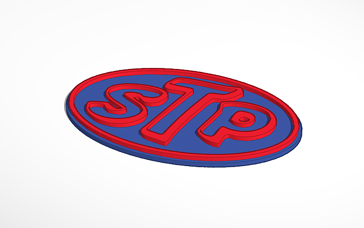 3D design STP logo plate - Tinkercad