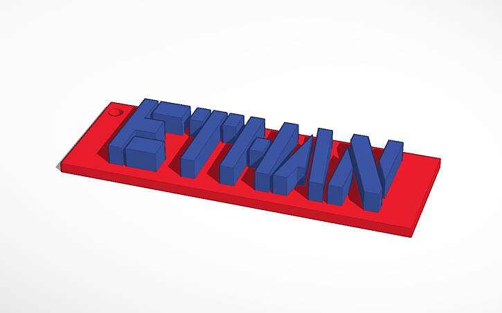 3D design Ethan Keychain - Tinkercad