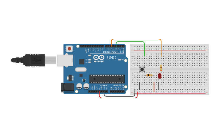 Circuit design Allumer une Led avec bouton avec résistance pull up avec ... Circuit design Allumer une Led avec bouton avec résistance pull up avec ...