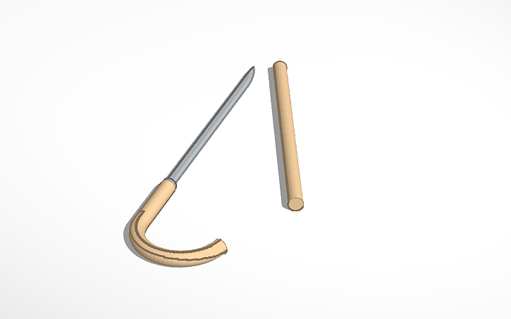 3D design cane sword for hc - Tinkercad