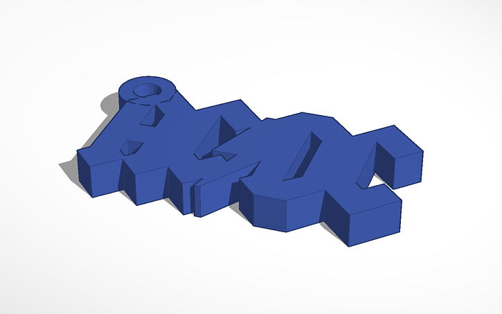 3d Design Ac Dc Keychain Tinkercad