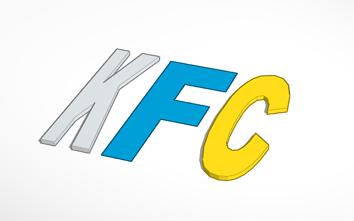 3D design KFC - Tinkercad
