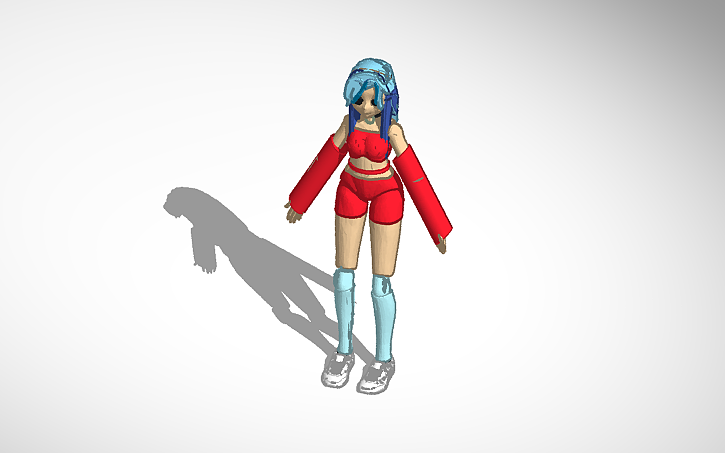 3D design Red Girl - Tinkercad