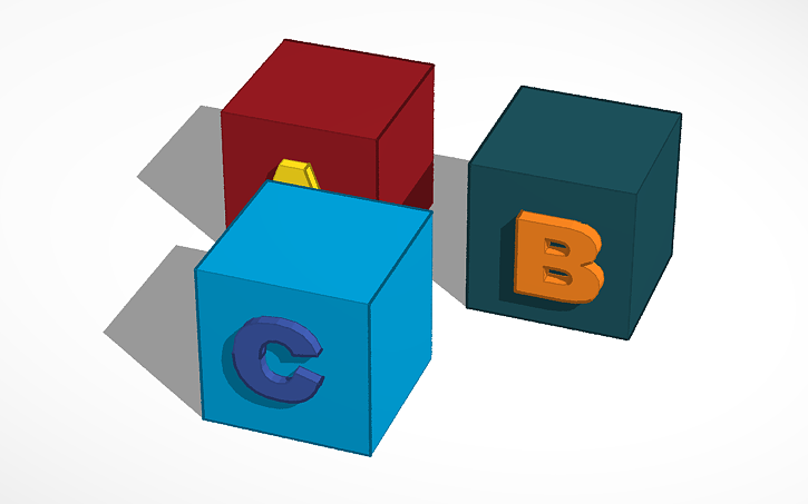 3D design Toy blocks - Tinkercad