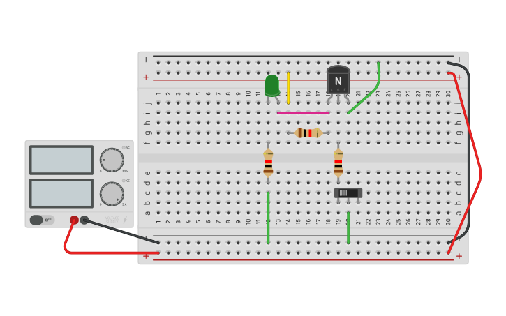 Circuit design Implement TTL NOT Gate | Tinkercad