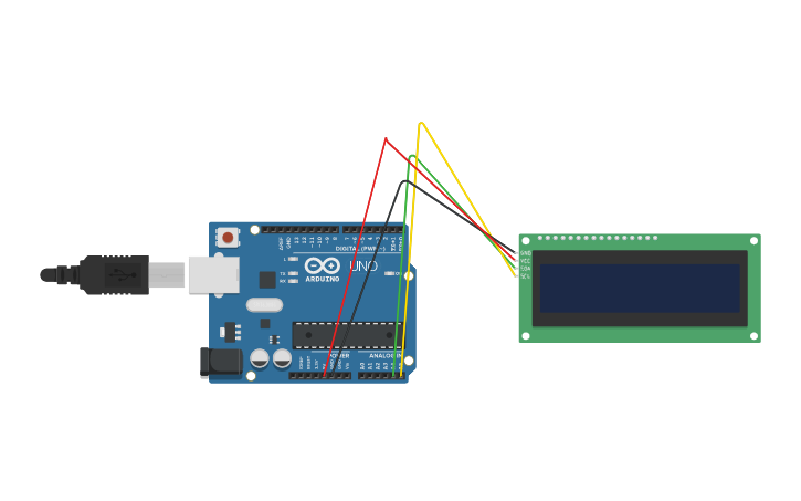 Circuit design LCD I2C MODULE - Tinkercad
