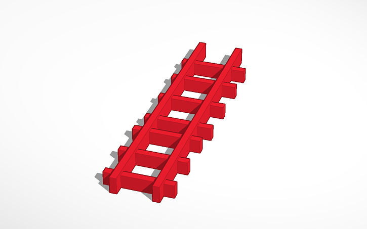 3D design N scale test track - Tinkercad