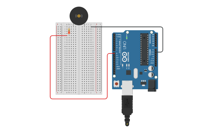 Circuit design Buzzer 3 | Tinkercad