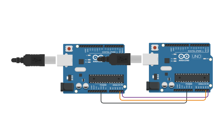 Circuit design Serial and I2C Communication | Tinkercad