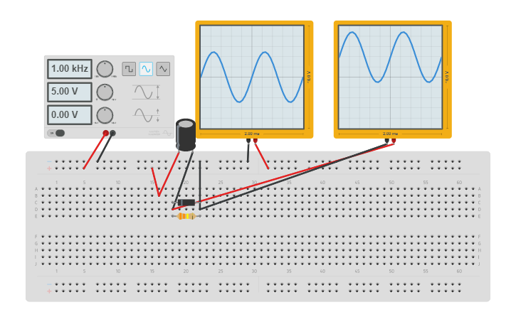 Circuit design POSITIVE CLAMPER - Tinkercad