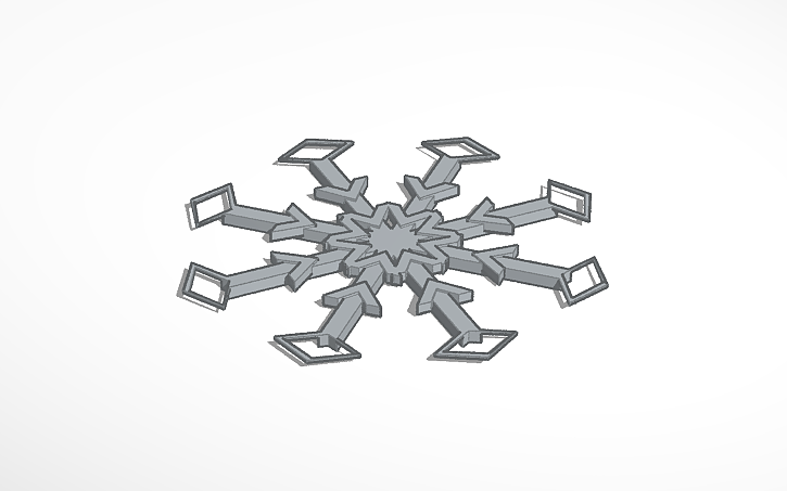 3D design Snowflake - Tinkercad