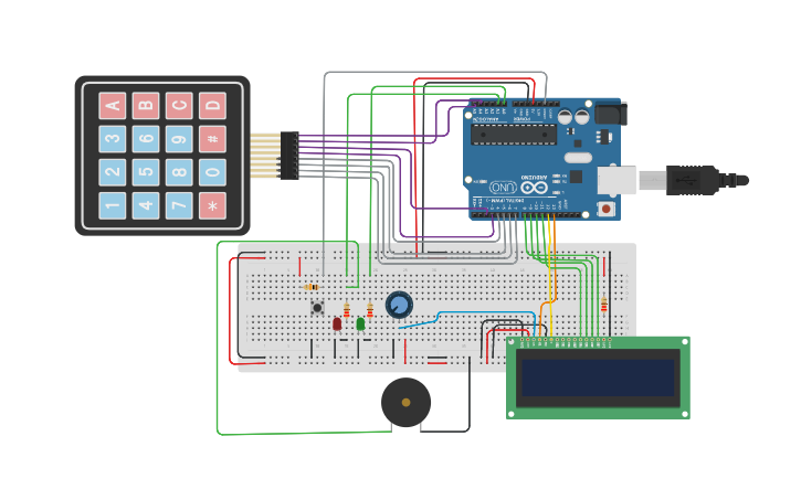Circuit design Control de Acceso - Tinkercad