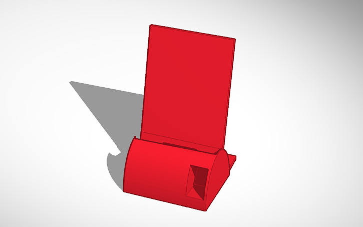 3D design phone stand - Tinkercad