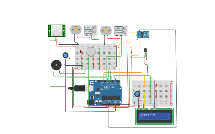 Circuit design Copy of Smart Farming System | Tinkercad
