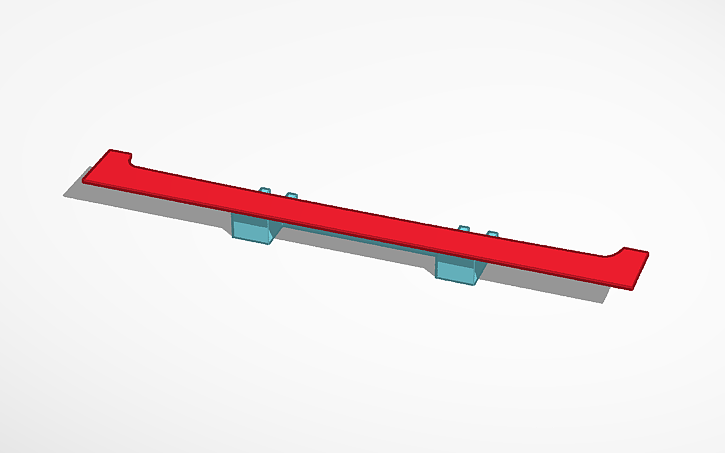 3D design WPL C74 Front bumper mount template - Tinkercad