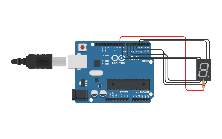 Circuit design counter - Tinkercad