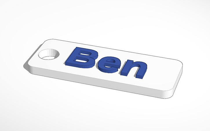 3D design Name Tag - Round Edges- Design by Param - Tinkercad